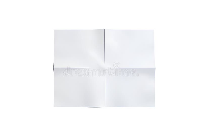 Empty, Blank, White Newspaper Mock Up, Front Page on Isolated ...