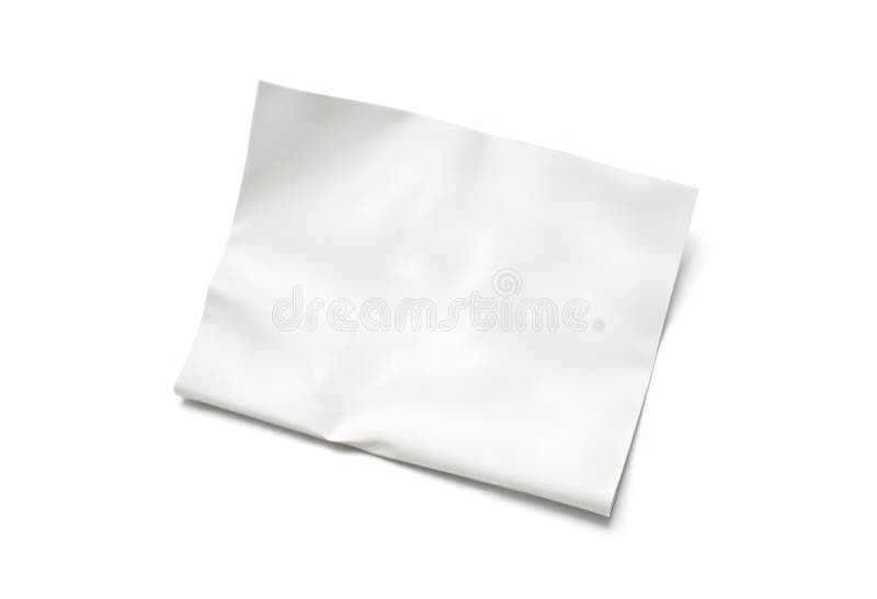 Empty, Blank, White Newspaper Mock Up, Front Page on Isolated ...