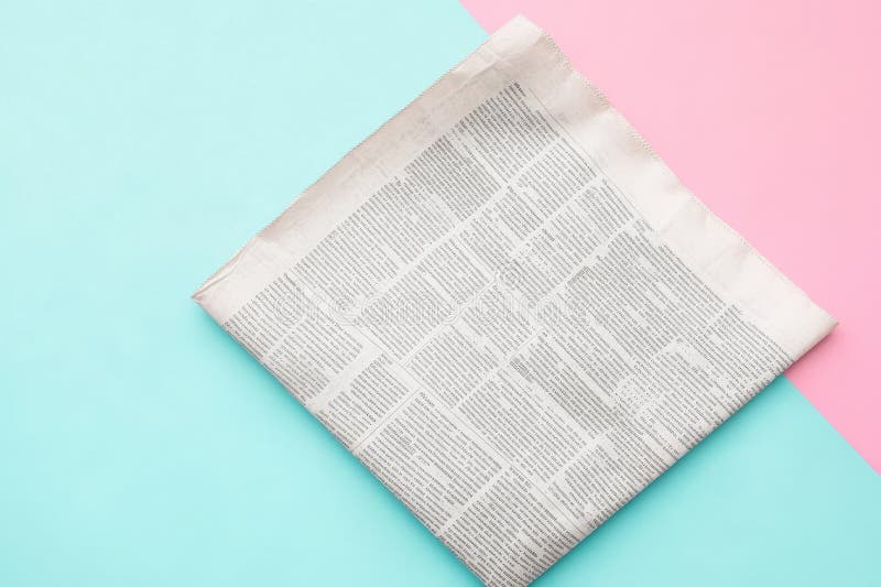 An Empty, Blank, White Newspaper Mockup with an Isolated Background. a ...