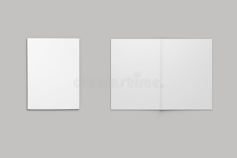 Empty Blank White Paper Open Folder Isolated. Zero Waste and Eco ...