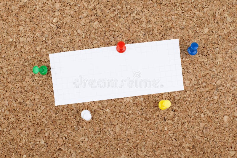 Empty Blank White Sheet Paper on Bulletin Board Stock Photo - Image of ...