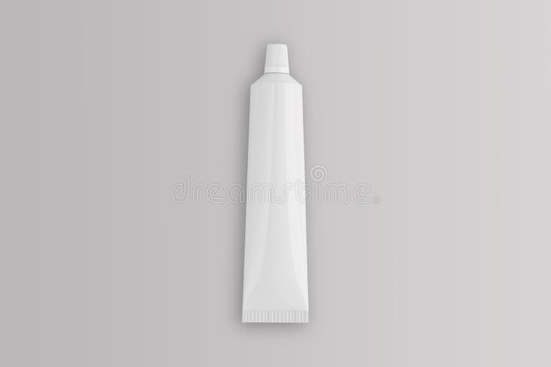 White Toothpaste Box - Realistic Blank Package Mockup from Front View ...