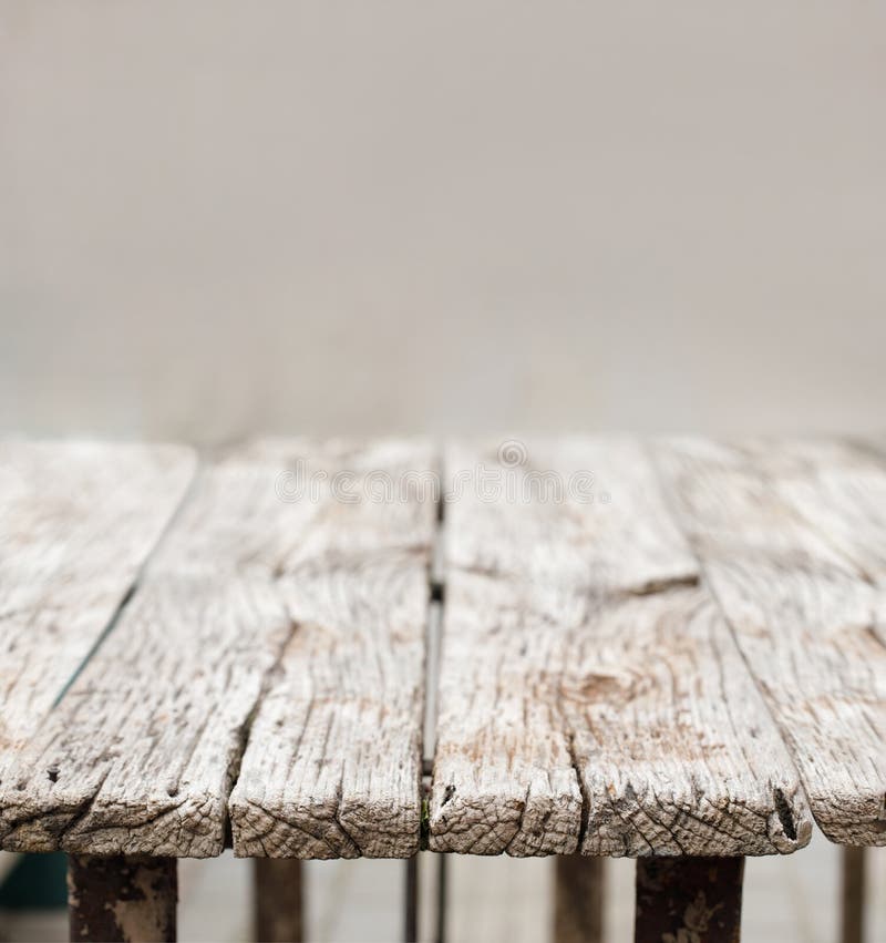 Empty Blank Wooden Table Top Texture on Grey Background Stock Photo ...