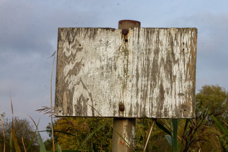 Empty and blank worn sign stock image. Image of wooden - 164678781