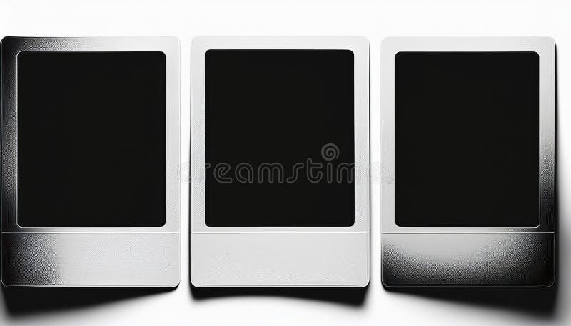 Empty Blanks of Polaroid. Design Layouts of Isolated Blank Classic ...