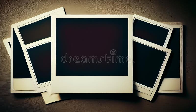 Empty Blanks of Polaroid. Design Layouts of Isolated Blank Classic ...