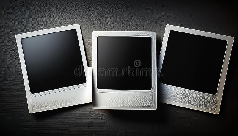 Empty Blanks of Polaroid. Design Layouts of Isolated Blank Classic ...