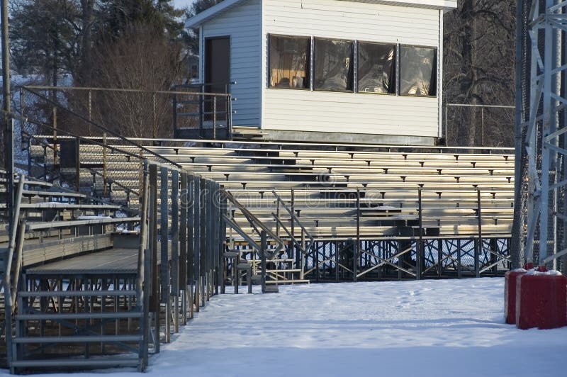 Empty bleachers stock image. Image of railing, windows - 50705915