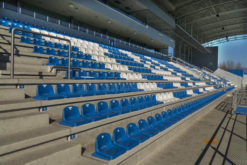 Empty Bleachers of the Stadium Stock Image - Image of event, sports ...