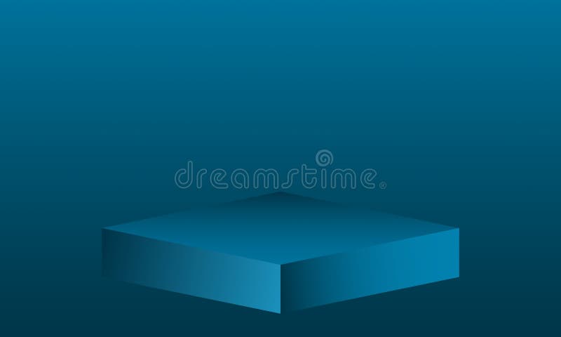 Empty Block To Store Something, Blue Empty Block Illustration ...