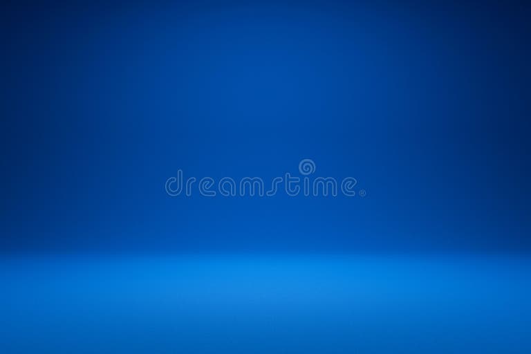 Empty Blue Background and Spotlight with Studio for Showing or Design ...