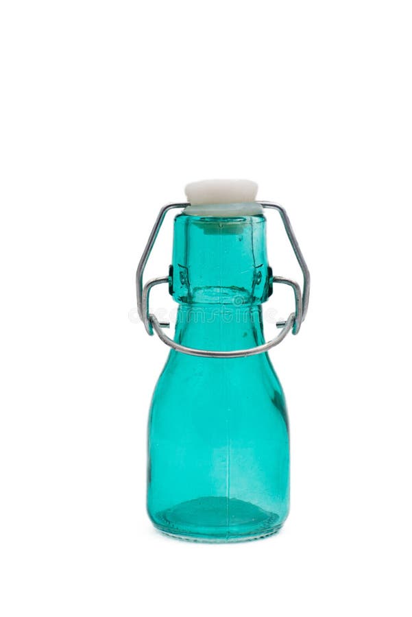 Empty blue bottle isolated stock photo. Image of package - 181370644
