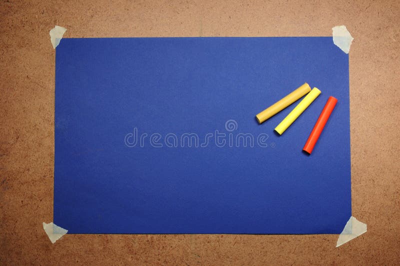 Empty Blue Cardboard Background and Pastel Stock Image - Image of card ...