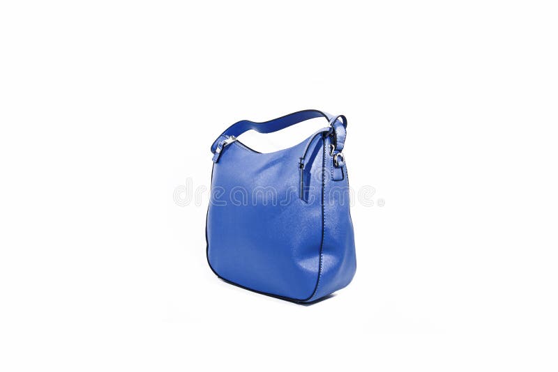 Empty Blue Ladies Handbag Isolated on White Background Stock Photo ...
