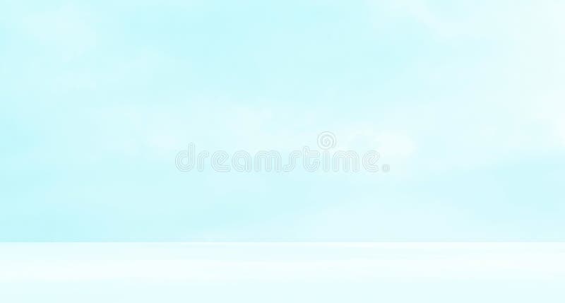 Empty Blue Pastel Sky Room Studio Texture Background. Stock Image ...