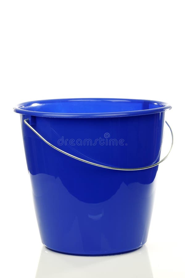 Water full plastic bucket stock image. Image of cold - 17500481