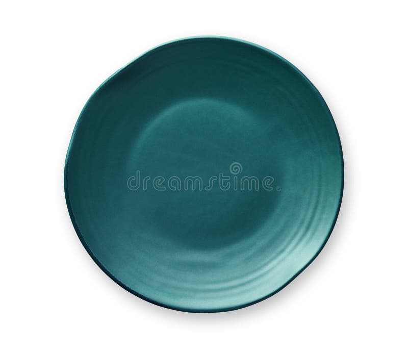 Empty Blue Plate with Wavy Edge, Frilled Plate in Wavy Pattern, View ...