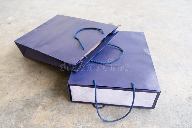 Empty blue shopping bag stock image. Image of blank, merchandise - 84849611