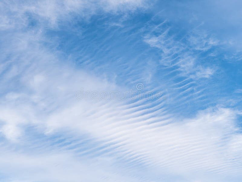 Empty Blue Sky with a Cirrus Clouds Stock Photo - Image of nature ...