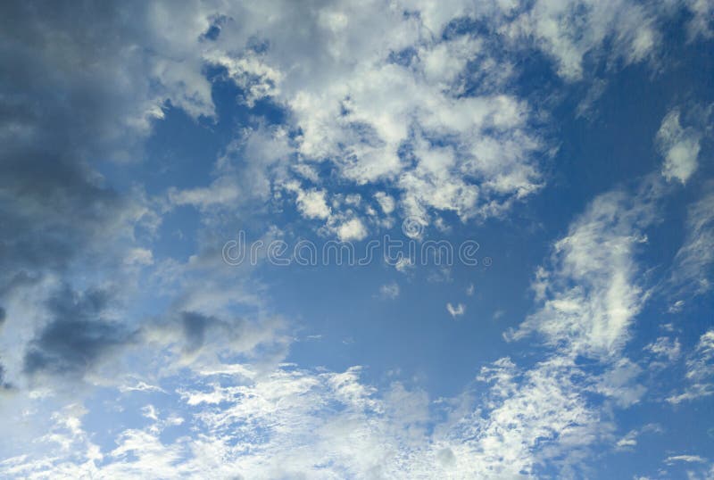 Empty Blue Sky Clear Skyline Background Stock Image - Image of ...