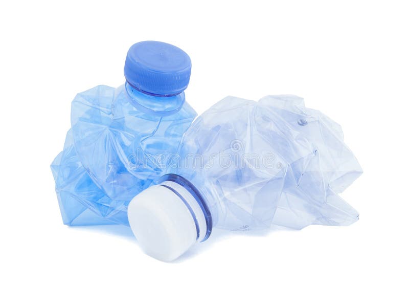 Empty Blue Used Water Bottle for Recycling Stock Image - Image of ...