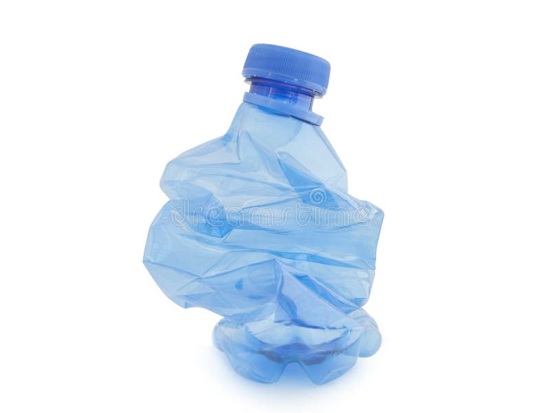 Empty Blue Used Water Bottle for Recycling Stock Photo - Image of ...