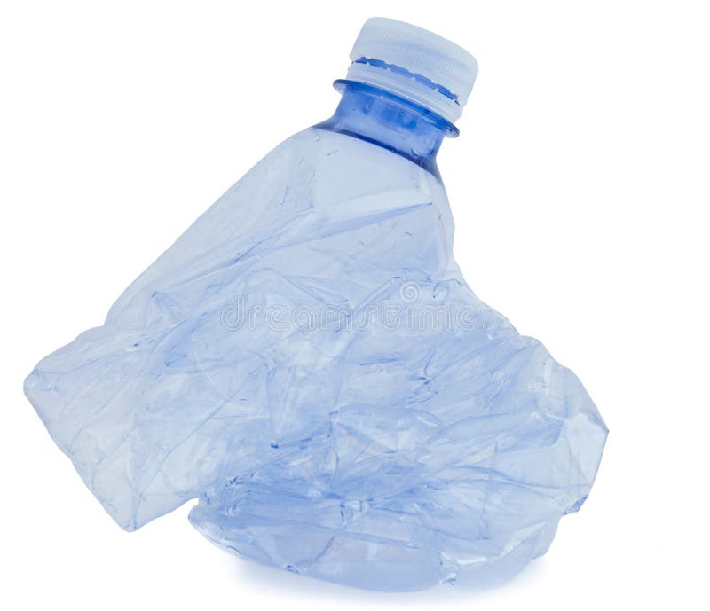 Empty Blue Used Water Bottle for Recycling Stock Image - Image of ...