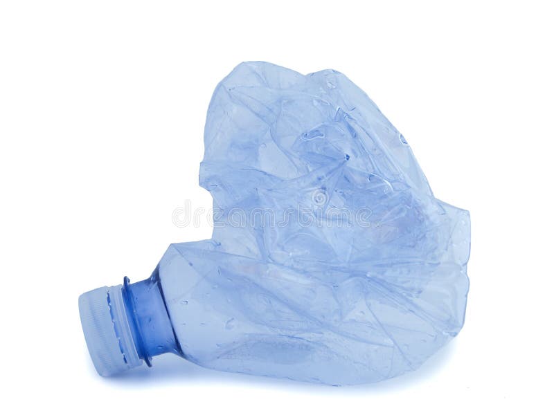 Empty Blue Used Water Bottle for Recycling Stock Image - Image of used ...