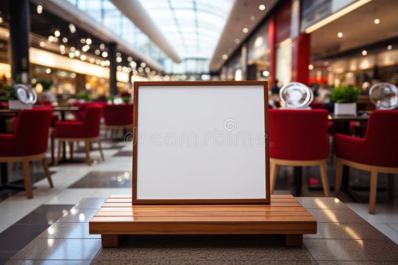 Empty Board for Product Advertisement at Department Store Stock ...