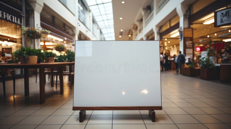 Empty Board for Product Advertisement at Department Store Stock ...