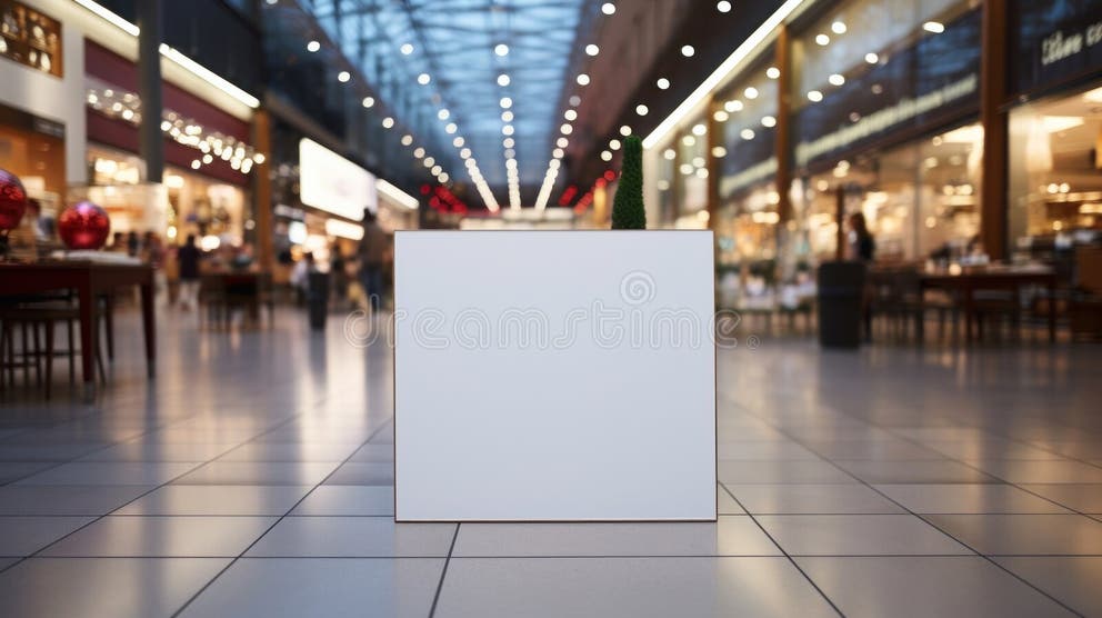 Empty Board for Product Advertisement at Department Store Stock ...