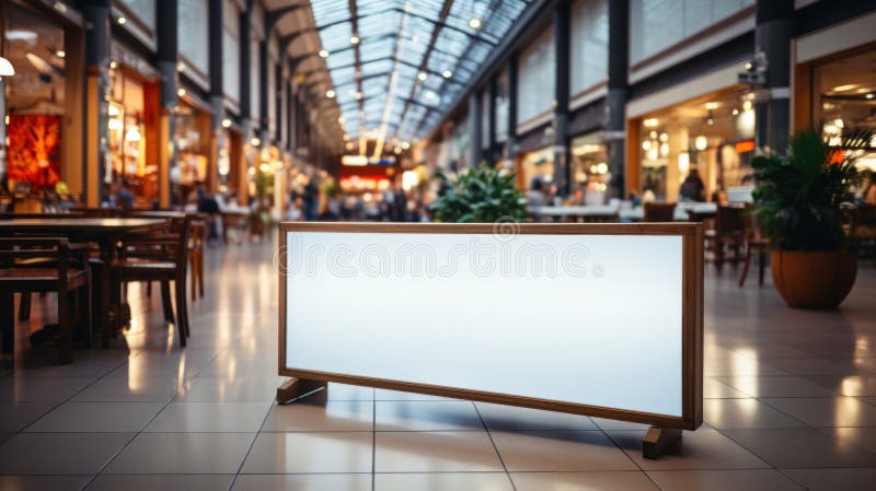 Empty Board for Product Advertisement at Department Store Stock ...