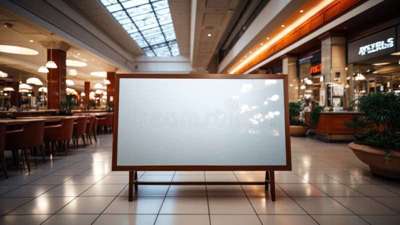 Empty Board for Product Advertisement at Department Store Stock ...