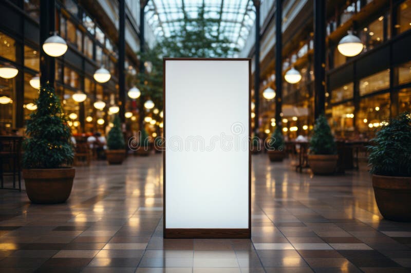 Empty Board for Product Advertisement at Department Store Stock ...