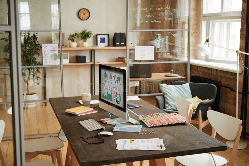 Empty board room at office stock photo. Image of lifestyles - 224198044