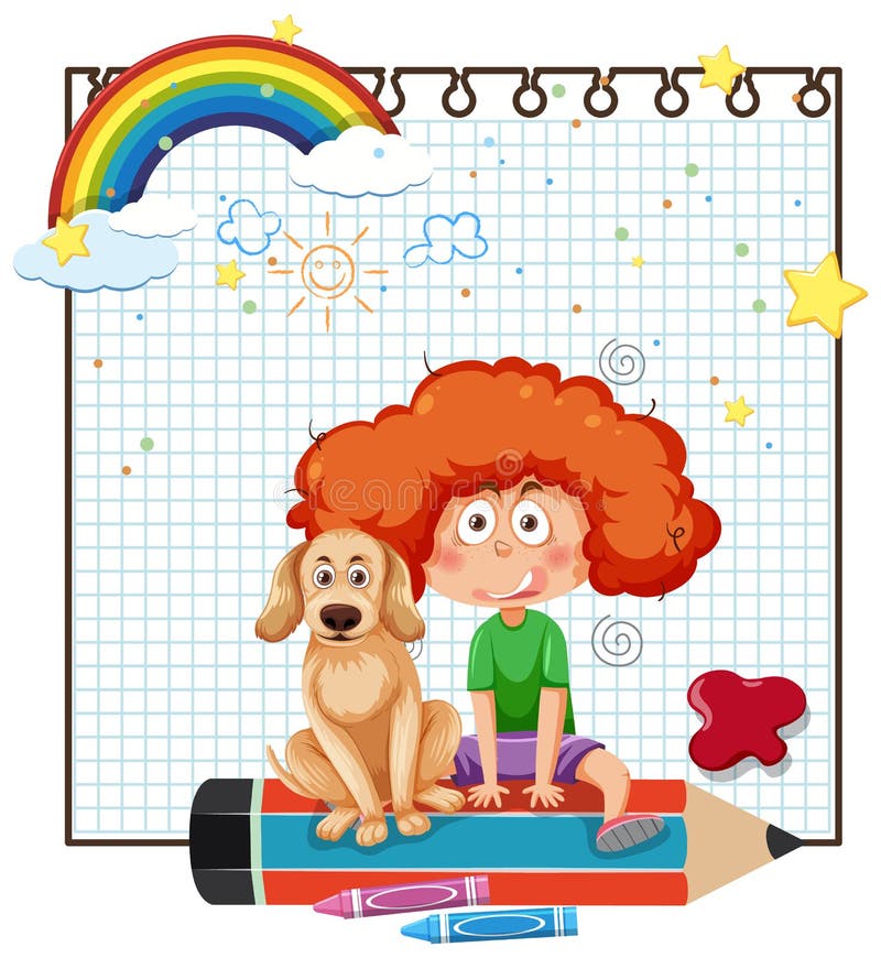 Empty Board Template with Cartoon Character Stock Vector - Illustration ...