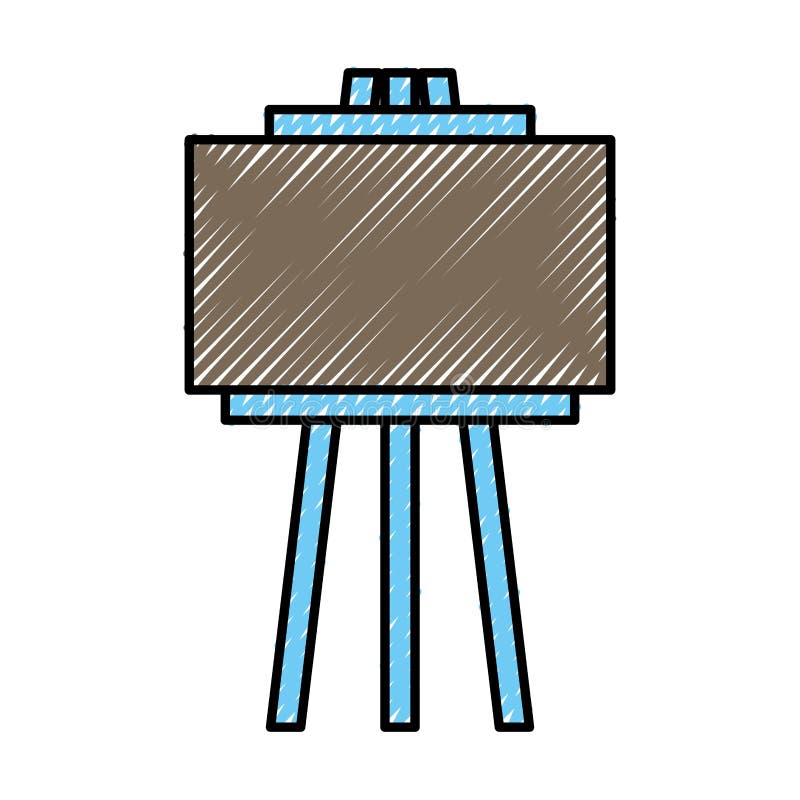 Empty Board Tripod Artistic Tool Stock Illustration - Illustration of ...