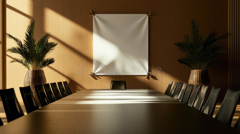 Empty Boardroom Long Table Elegant Decor Stock Photos - Free & Royalty ...