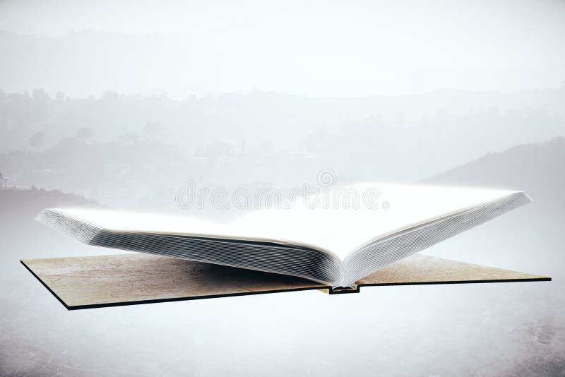 Empty Book on Abstract Background Stock Illustration - Illustration of ...