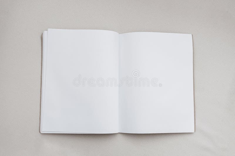 Empty Book on Canvas Texture Background, Open Diary or Notebook Mockup ...