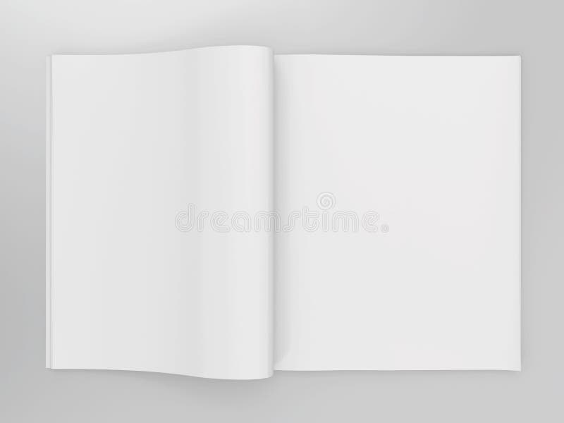 Empty book mockup template stock illustration. Illustration of cover ...