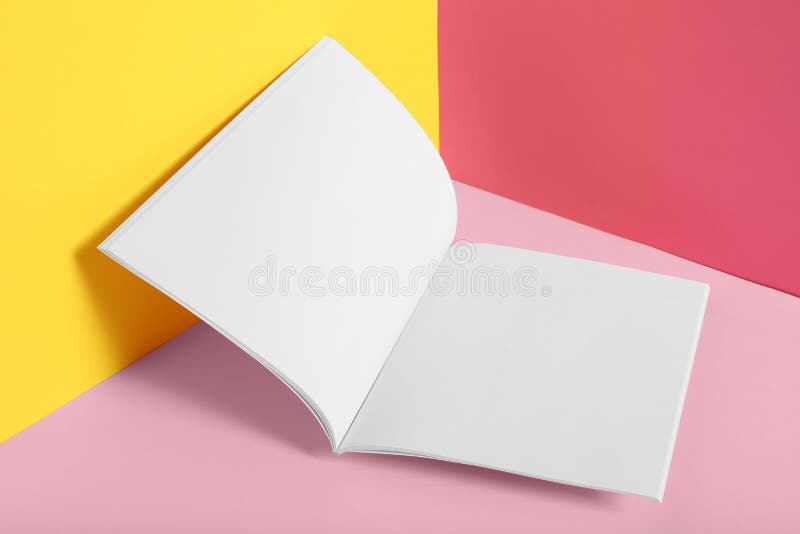 Empty Book Pages on Background. Mockup for Design Stock Image - Image ...