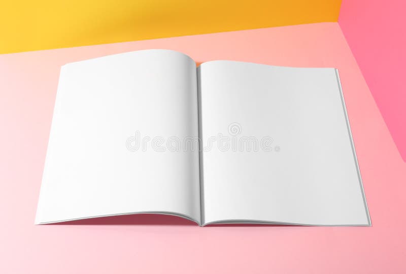 Empty Book Pages on Background. Mockup for Design Stock Image - Image ...