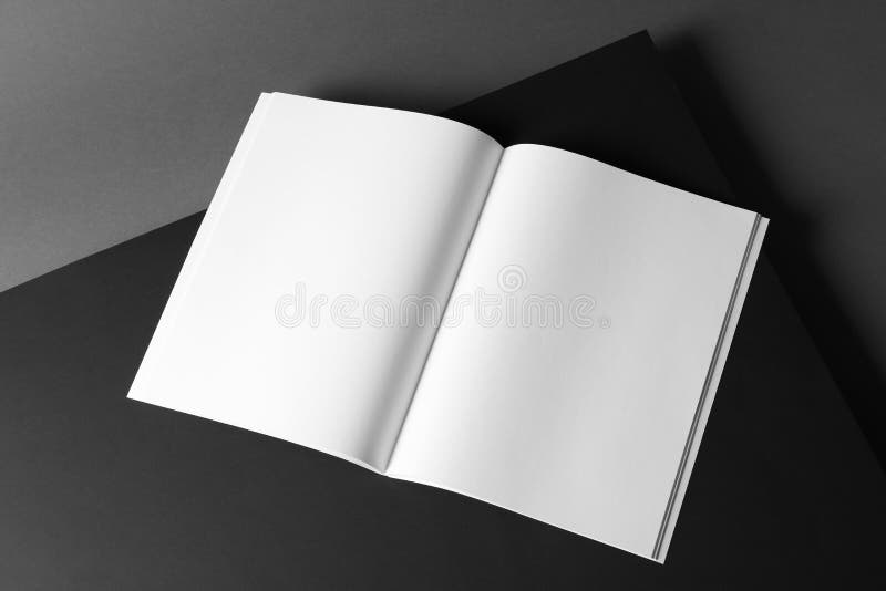 Empty Book Pages on Dark Background. Stock Photo - Image of modern ...
