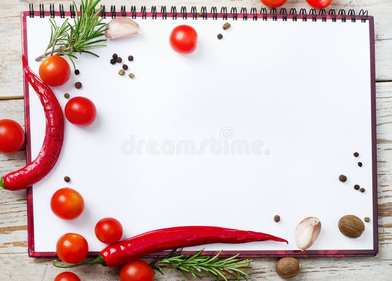 Empty Book Ready for Recipes or Menu Stock Photo - Image of notebook ...
