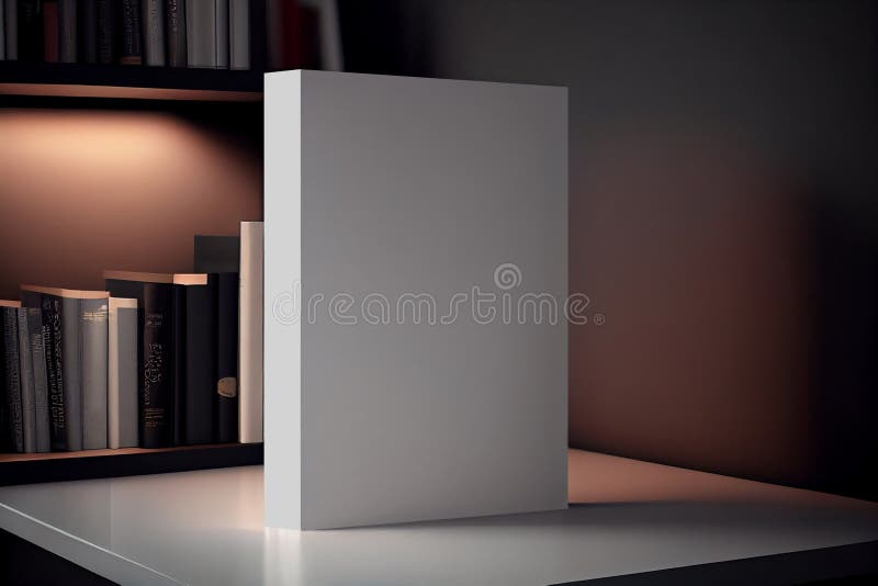 Empty Book Template. Standing Closed Book with White Cover. Mock Up ...