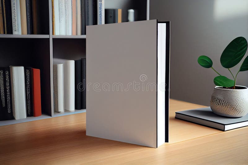 Empty Book Template. Closed Book Stands in the Corridor among the ...