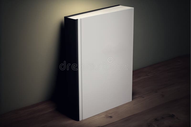 Empty Book Template. Standing Closed Book with White Cover. Mock Up ...