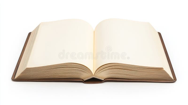 Empty Book Template on White Background Stock Illustration ...