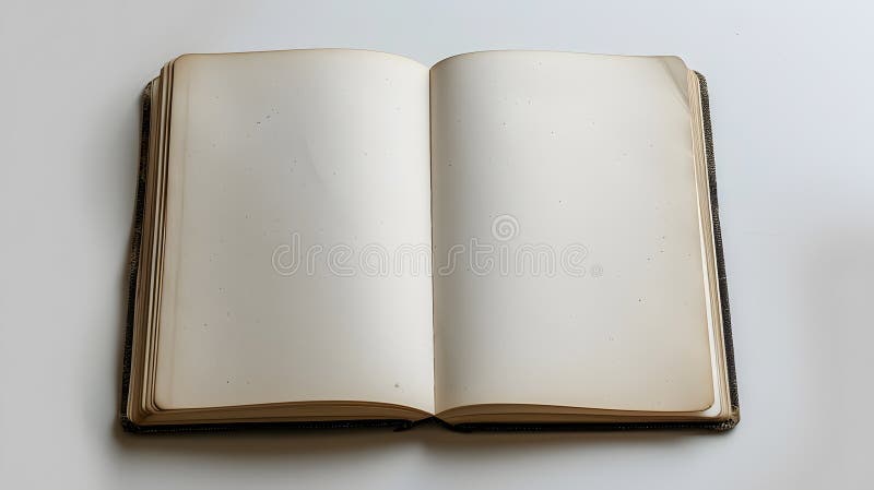 Empty Book on White Surface, Ready To Be Filled with Ideas and Thoughts ...